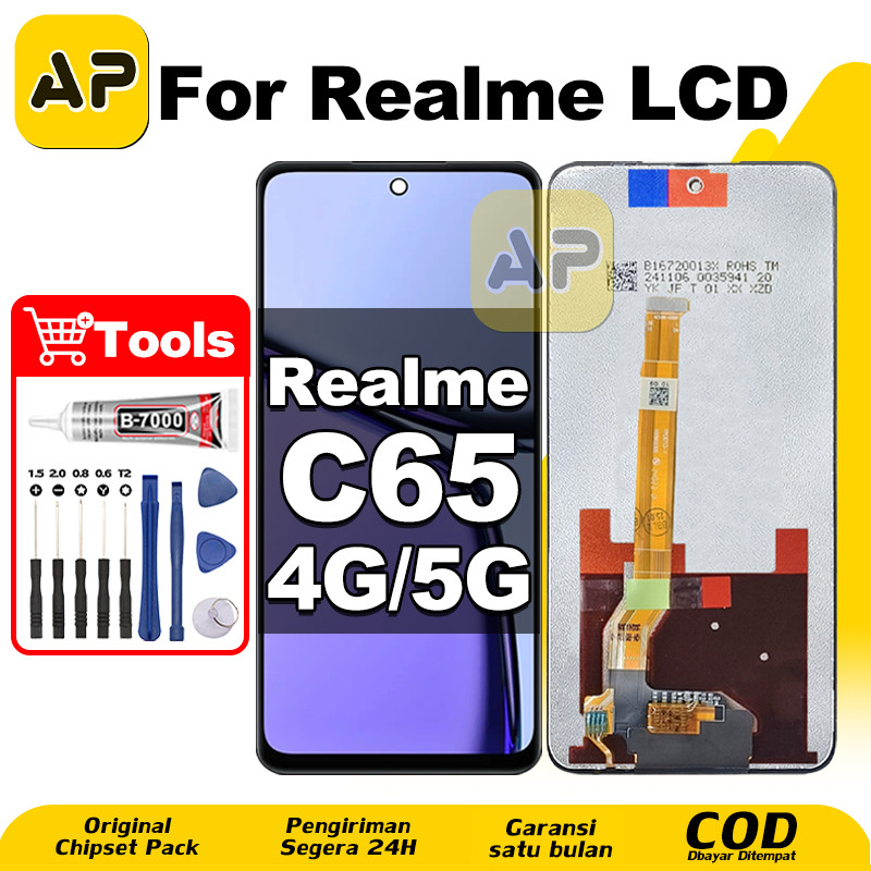 Jual LCD Realme C65 4G 5G hp Layar Sentuh Fullset Glass Touchscreen ...