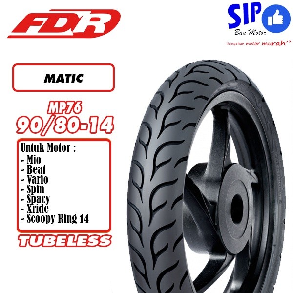Jual Ban motor matic Soft compound FDR Sport MP76 MP 76 90 80 14 ...