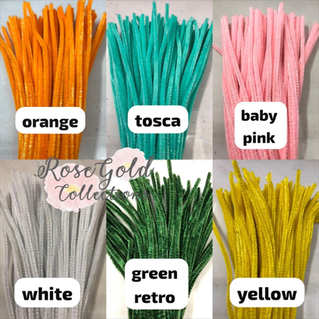 Jual [100 PCS] DREAM COLOR PIPE CLEANER 6MMx30CM Kawat Bulu DIY Warna ...