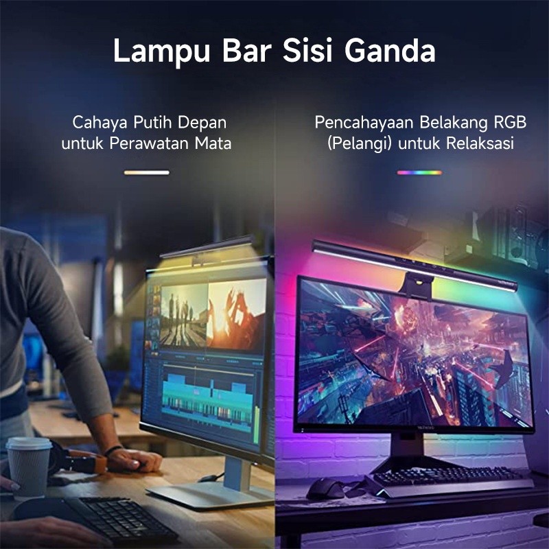 Jual LED Monitor Lampu Bar Gantung Laya RGB Dimming Screen Hanging ...