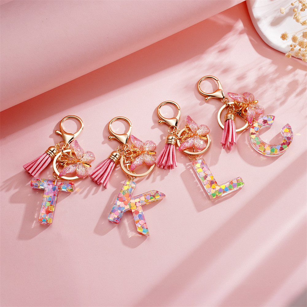 Jual 【Ready】Custom Resin Keychain Initials Alphabet Edition | Gantungan ...