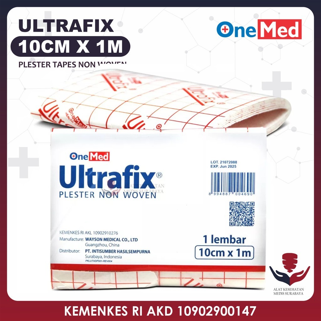 Jual Onemed Ultrafix Plester 10 cm x 1 m Perban Penutup Luka Non Woven ...