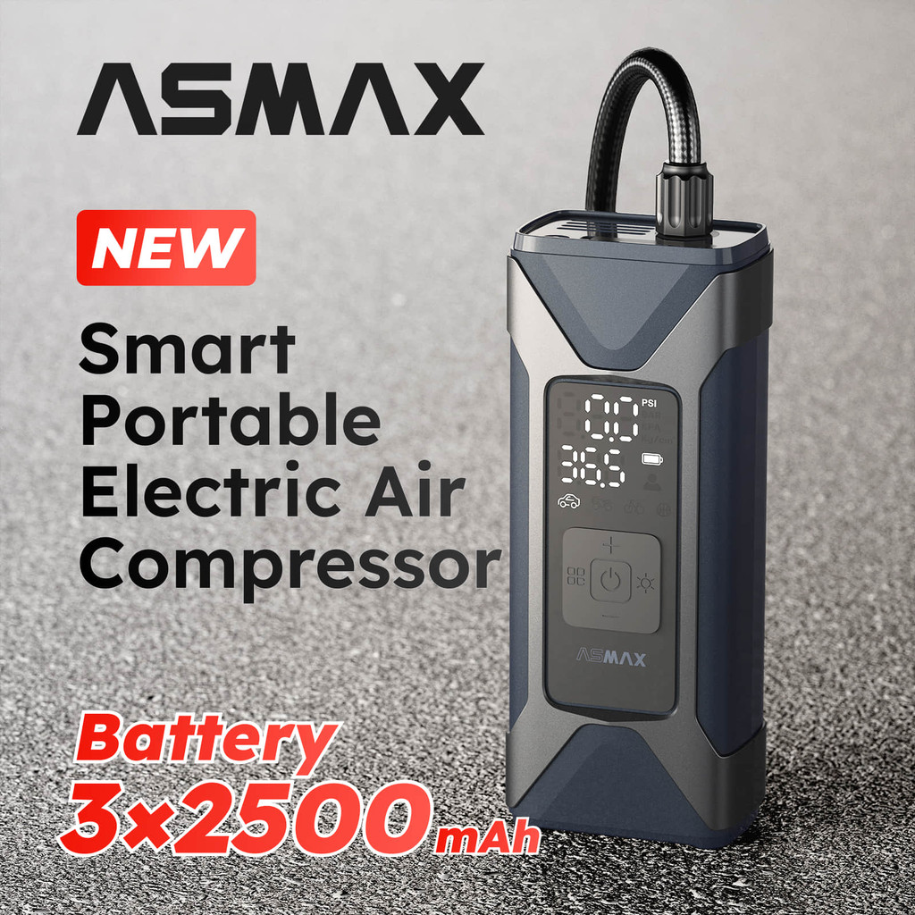 Jual ASMAX T10 Air Pump Mini Portable 7500mAh Electric Air Compressor ...