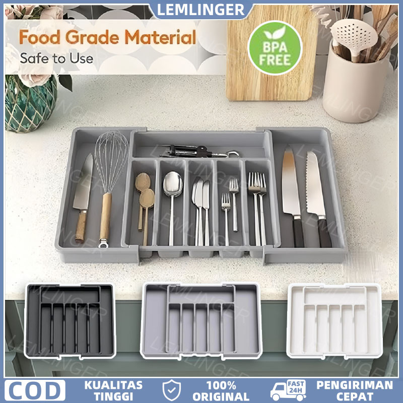 Jual [LEMLINGER] Extendable Drawer Knife Cutlery Tray Laci Cutlery ...