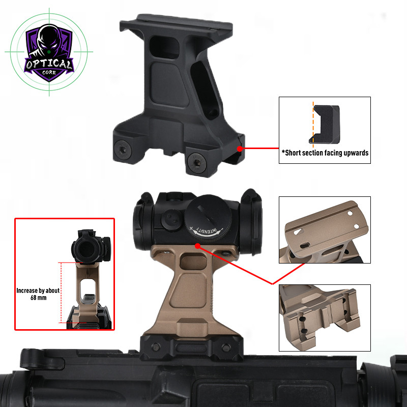 Jual Tactical Magnifier Riser Mount 20MM Picatinny Rail Red Dot Sight ...