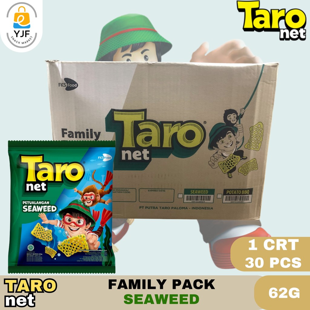 Jual Taro Net Snack 60-62g - 1 CRT/ 30 PCS / Taronet / Snack Kentang ...