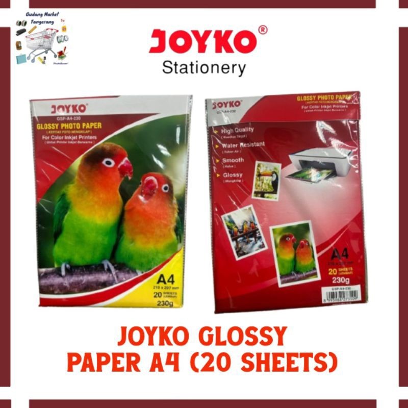Jual Glossy Paper Joyko GSP-A4 - 230 / Kertas Foto Mengkilap | Shopee ...
