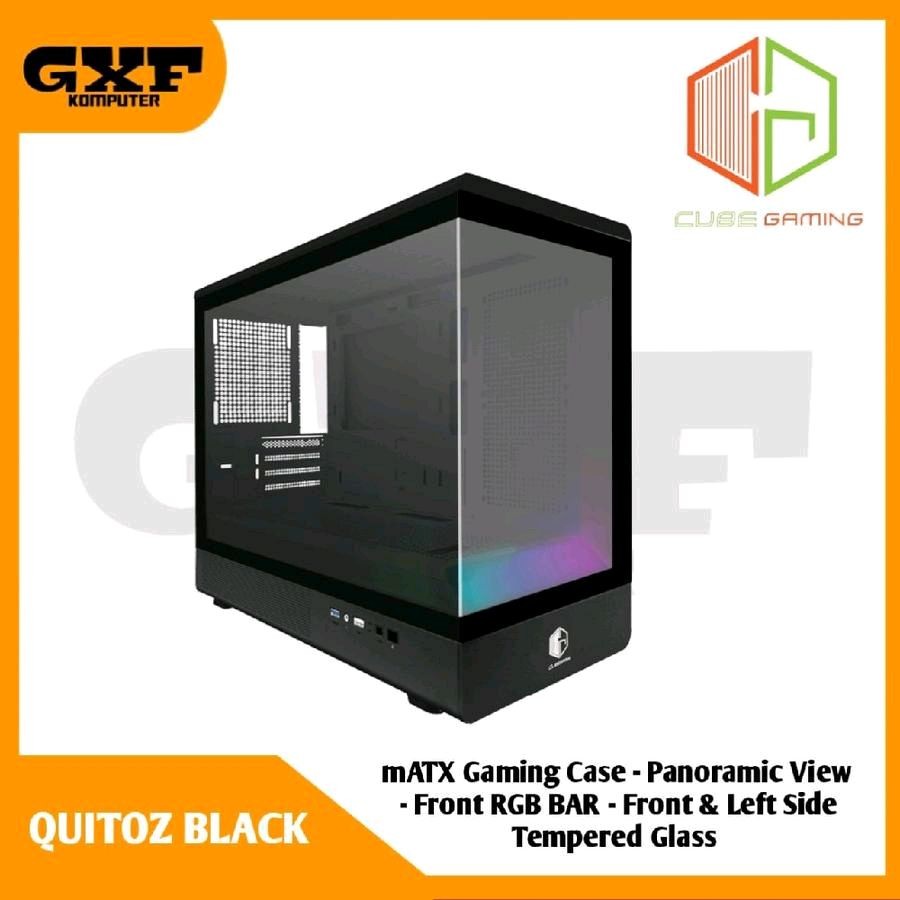 Jual CUBE GAMING QUITOZ BLACK - mATX Gaming Case - Panoramic View ...