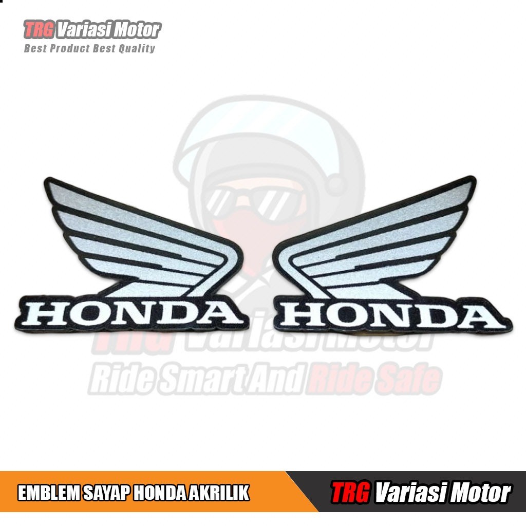 Jual Emblem Sayap Honda Model Original Sepasang Akrilik Tebal 2 MM ...
