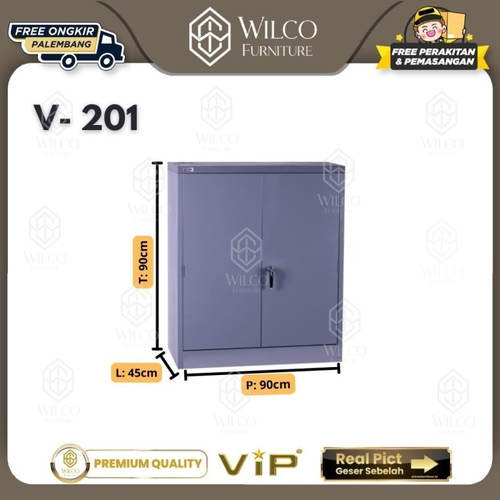 Jual Rak Arsip Kantor VIP V-201 / Lemari Arsip Besi Pendek / Rak Arsip ...