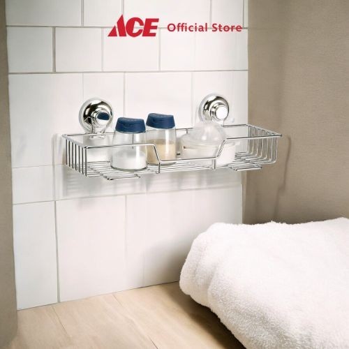 Jual Ace Stora Rak Dinding Kamar Mandi Suction Besar - Silver | Shopee ...