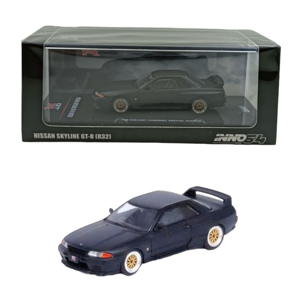 Jual Inno 1/64 Nissan GTR R32 Matt Black Diecast Company Edition ...
