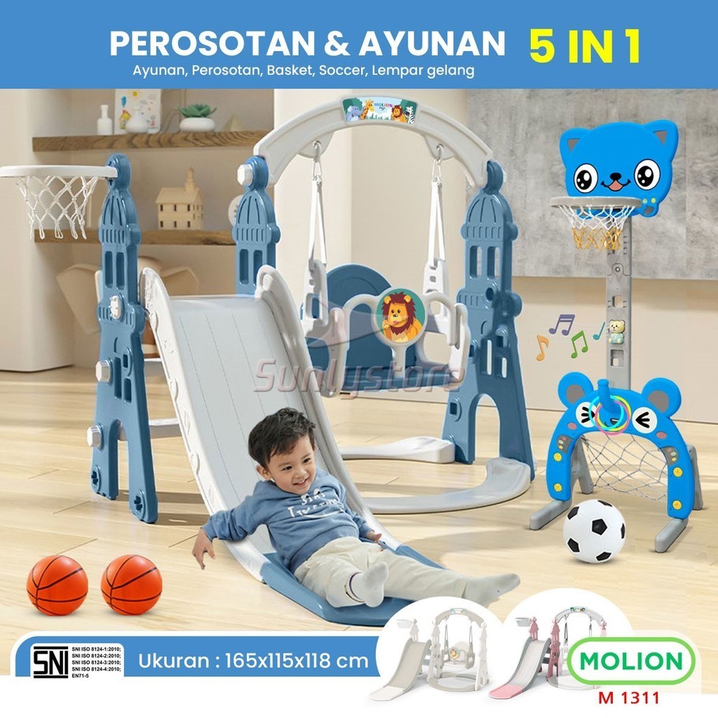 Jual MOLION SNI Prosotan Perosotan Mainan Ayunan Anak 5in1 HDPE ...