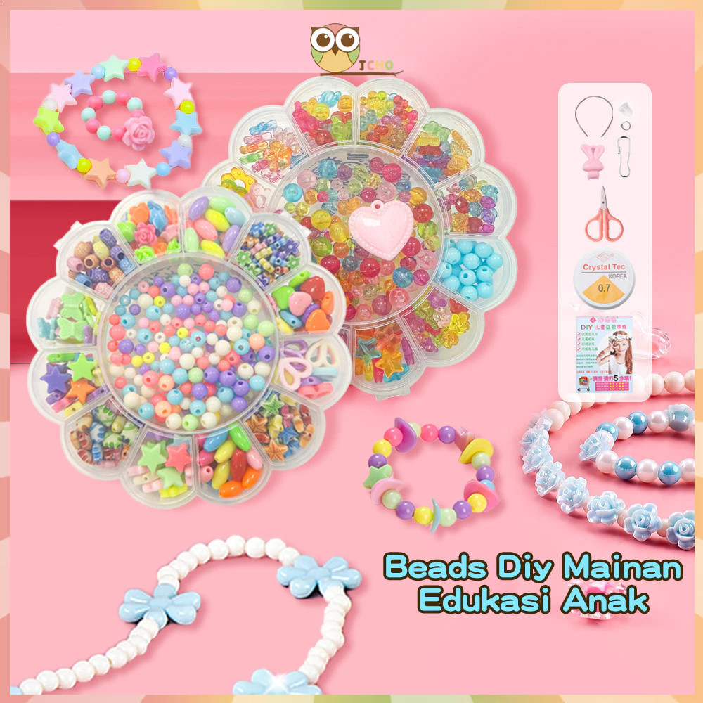 Jual Manik mote JCHO Meronce Manik-Manik Beads Diy Meronce Gelang Kotak ...