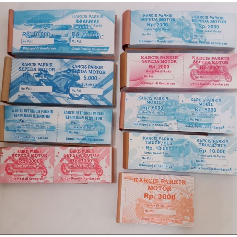 Jual KARCIS PARKIR MOTOR MOBIL SATUAN | Shopee Indonesia