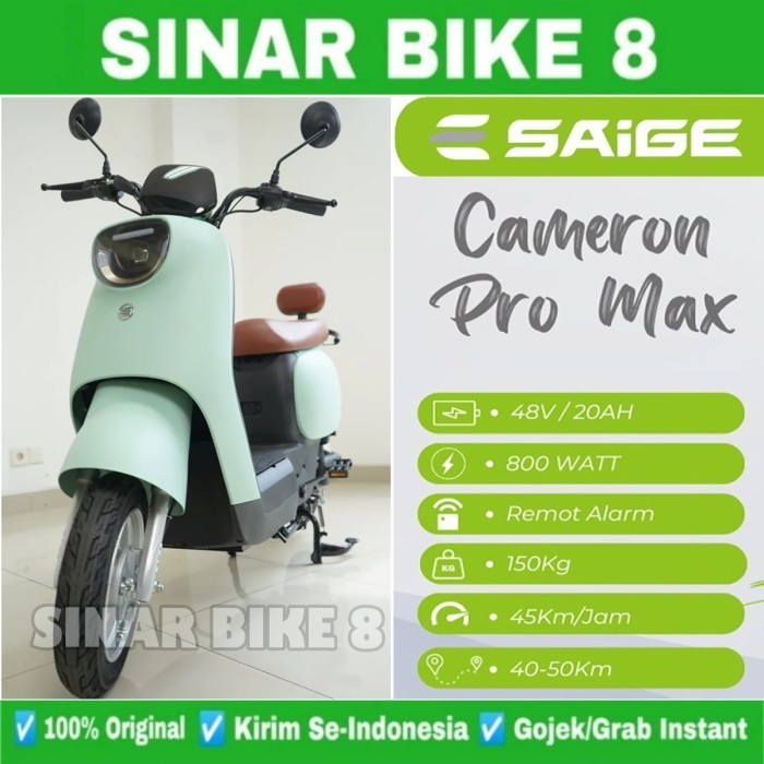 Jual Sepeda Listrik SAIGE CAMERON PRO MAX 800 Watt Electric E Bike ...