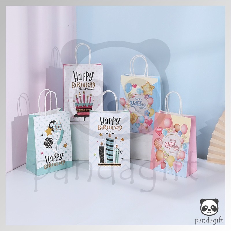 Jual Grosir Paper Bag Gift Cute / Paperbag HadiahTulisan Happy Birthday ...