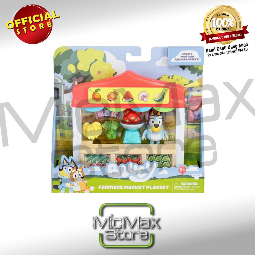 Jual Bluey S10 Mini BLUEY Farmers Market Playset 17593 | Shopee Indonesia