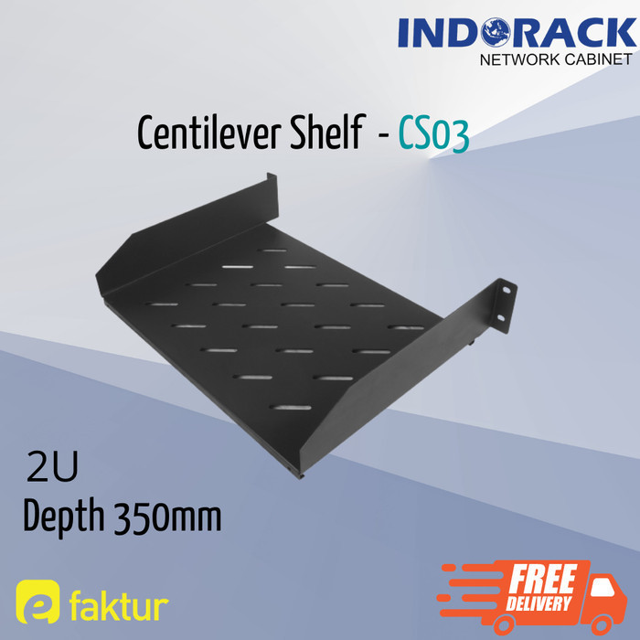 Jual CS03 INDORACK ACCESSORIES RACK 19 CANTILEVER SHELF 2U, DEPTH 350MM ...
