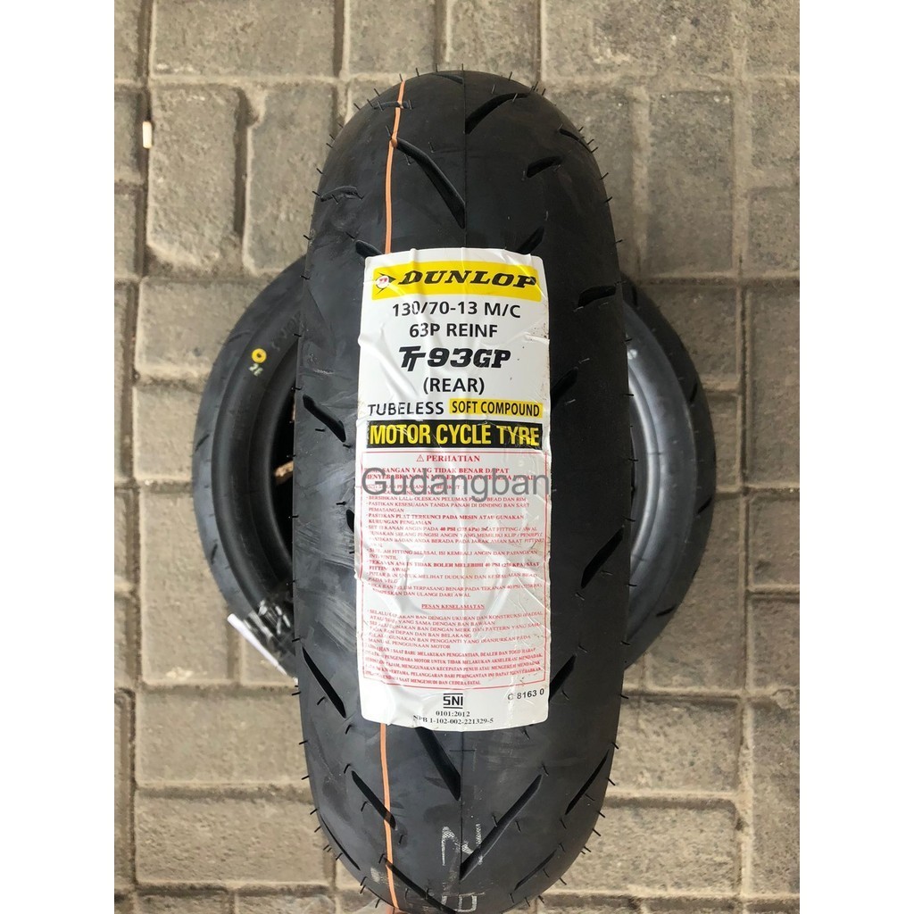 Jual Dunlop TT93GP Uk 130 70 13 63P REAR TT93 GP SOFT COMPOUND BAN HARIAN RASA BAN BALAP ...