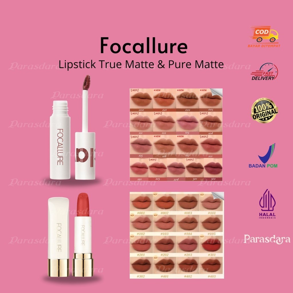 Jual Focallure True Matte Liquid Lipstick / Lip Clay Pillowy Soft ...