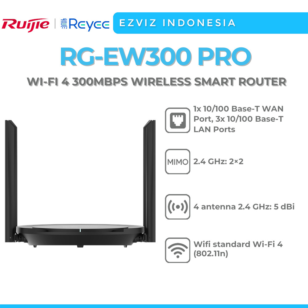Jual RUIJIE REYEE RG-EW300 PRO WI-FI 4 300MBPS WIRELESS SMART ROUTER | Shopee Indonesia