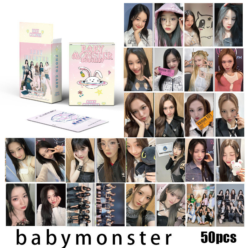 Jual 50pcs/set KPOP BABY MONSTER Album LOMO Card FOREVER HD High Quality Fan Collection Gift ...