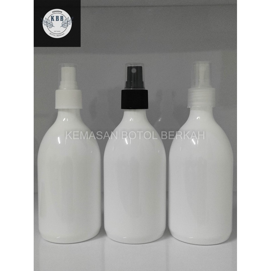Jual Botol 300Ml Oval Putih Spray Putih Hitam Clear Scarlet 300 Ml ...