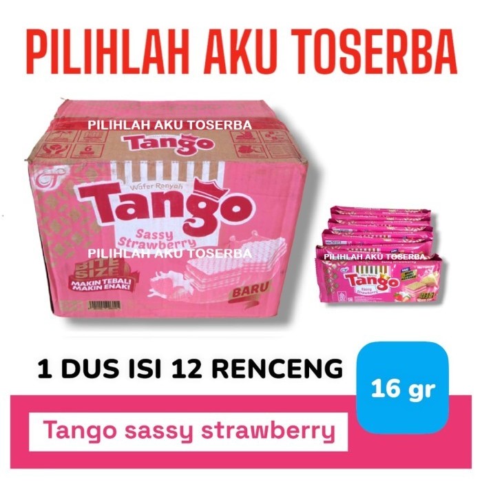 Jual Tango Wafer SASSY STRAWBERRY - ( HARGA 1 DUS ISI 12 RENCENG ...