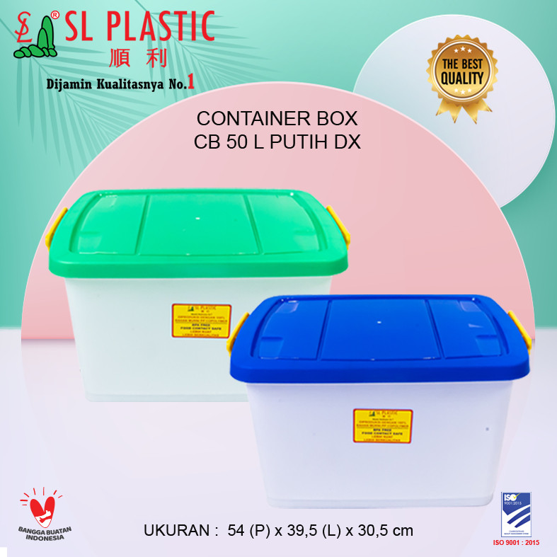 Jual Box Storage / Container Kontainer Box CB- 50 Liter PUTIH ...
