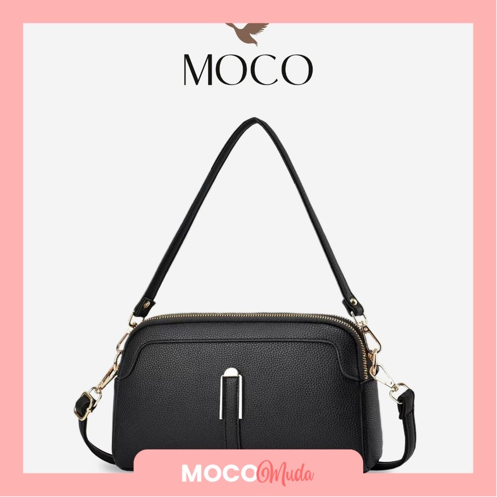Jual MOCO Fashion Sling Bag Wanita Shoulder Bag Kuliah Pink Kulit Halus A026P | Shopee Indonesia