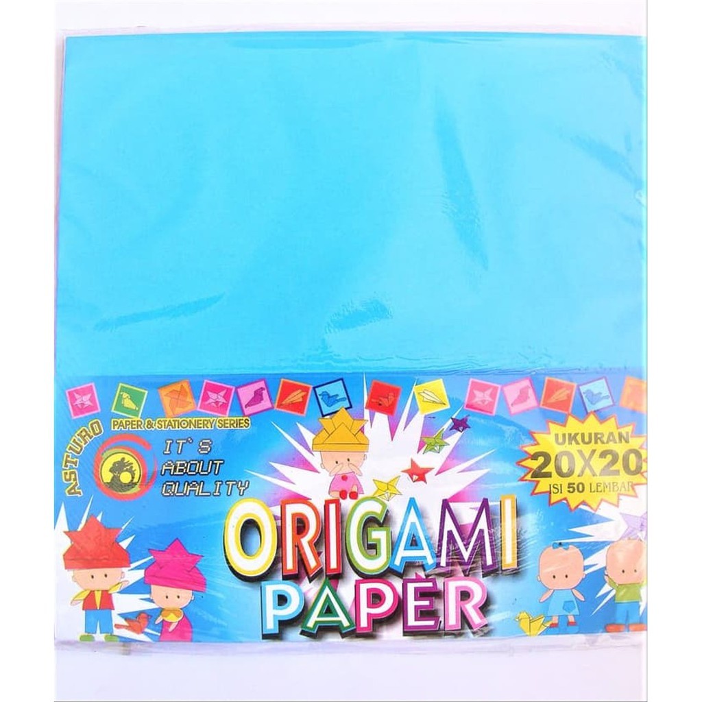 Jual Kertas Lipat Origami Paper 20X20 - Asturo 50 Lembar MURAH | Shopee ...