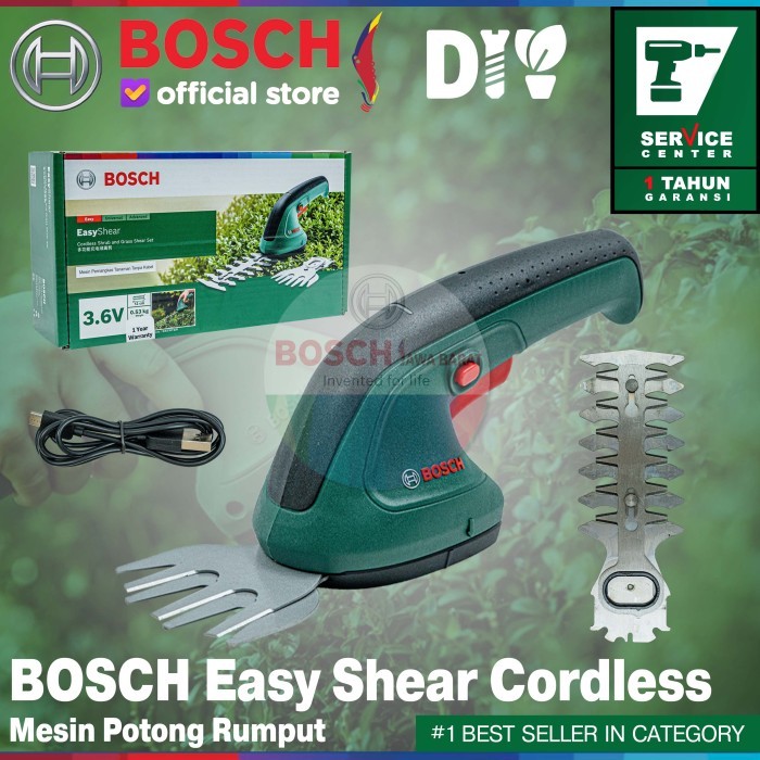 Jual Bosch Mesin Potong Rumput Gunting Dahan Ranting Easy Shear Cordless | Shopee Indonesia