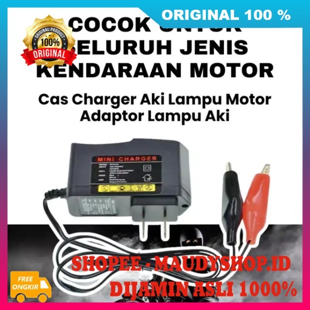 Jual Adaptor Charger Aki Case Aki Motor 12 Volt Charger Aki Portable ...