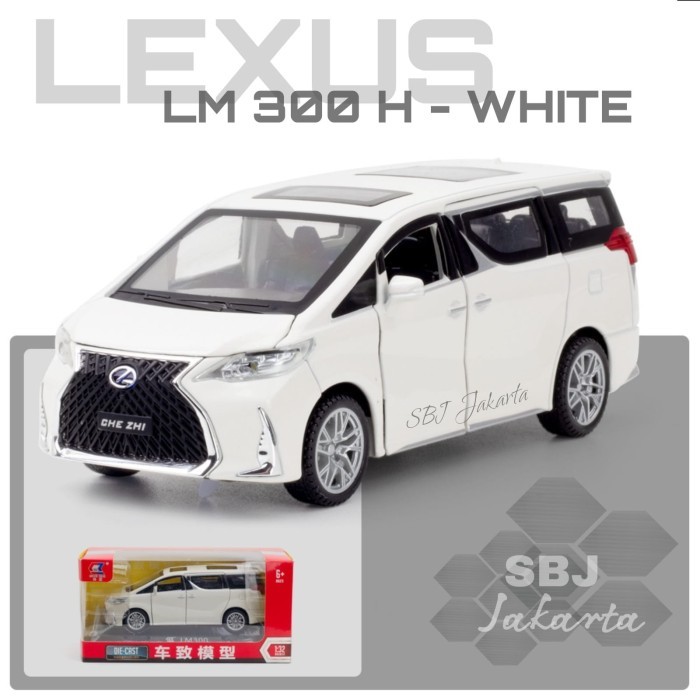 Jual Vincent Diecast miniatur mobil LEXUS LM300H brothernya alphard skala 1 : 32 - WHITE ...
