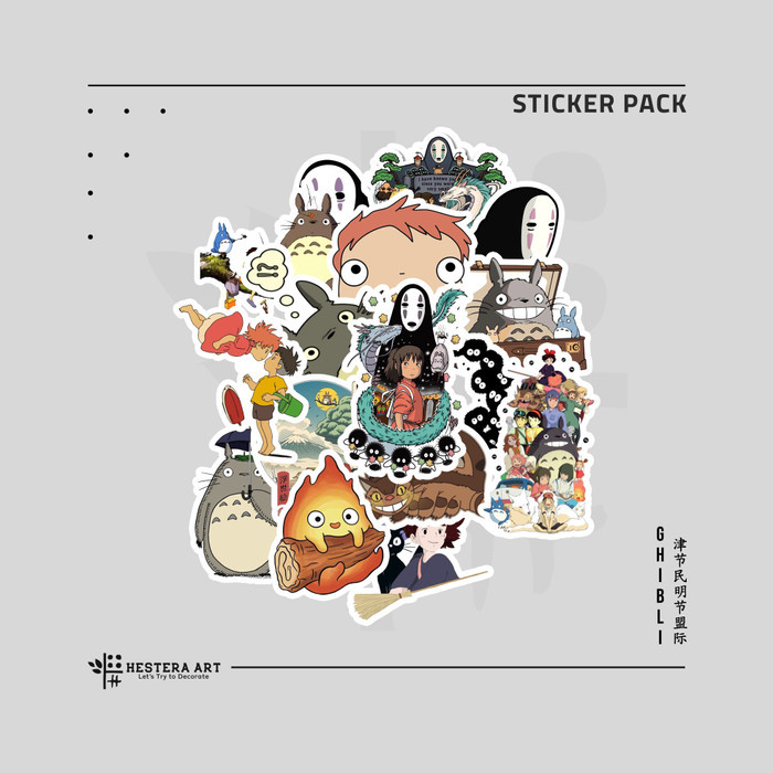 Jual Stiker Pack Anime Sticker Vinyl Doff Laminasi | Stiker Ghibli ...