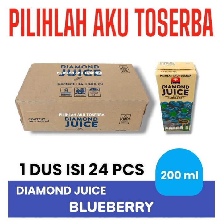 Jual DIAMOND JUICE BLUEBERRY Jus Blueberry 200 ml - ( HARGA 1 DUS ...