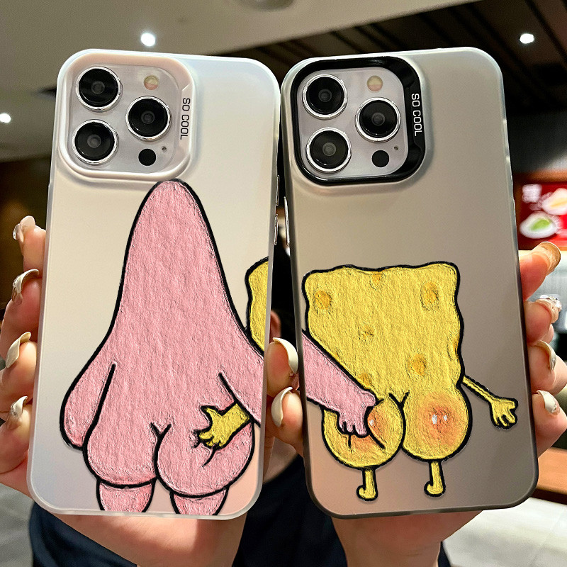 Jual Kotak telepon silikon SpongeBob SquarePants kasus holografik kotak ...
