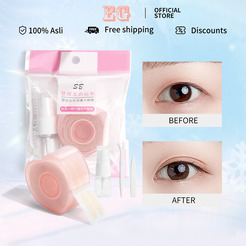 Jual 【EG】Double Eyelid Sticker Invisible Lace Clear Water Eyelid ...
