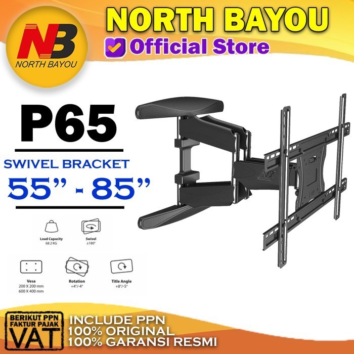 Jual Bracket TV LCD LED North Bayou NB P65 P-65 Heavy duty SWIVEL ...