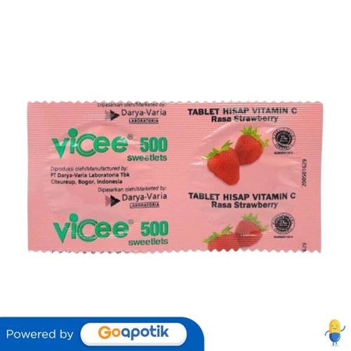 Jual Vicee 500 Rasa Strawberry Strip 2 Tablet | Shopee Indonesia