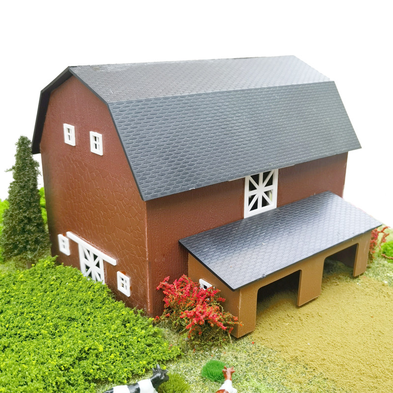 Jual 1/87 Ho Scale Deluxe Barn Chicken Coop Model Livestock Shed ...