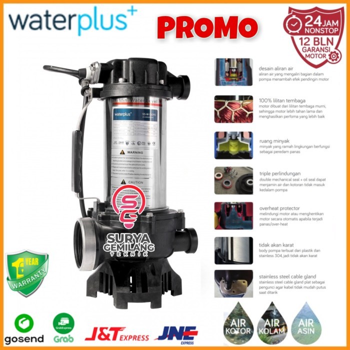 Jual Pompa Celup Air Asin Waterplus SSW 150PD Pompa Kolam Ikan Koi 150Watt | Shopee Indonesia