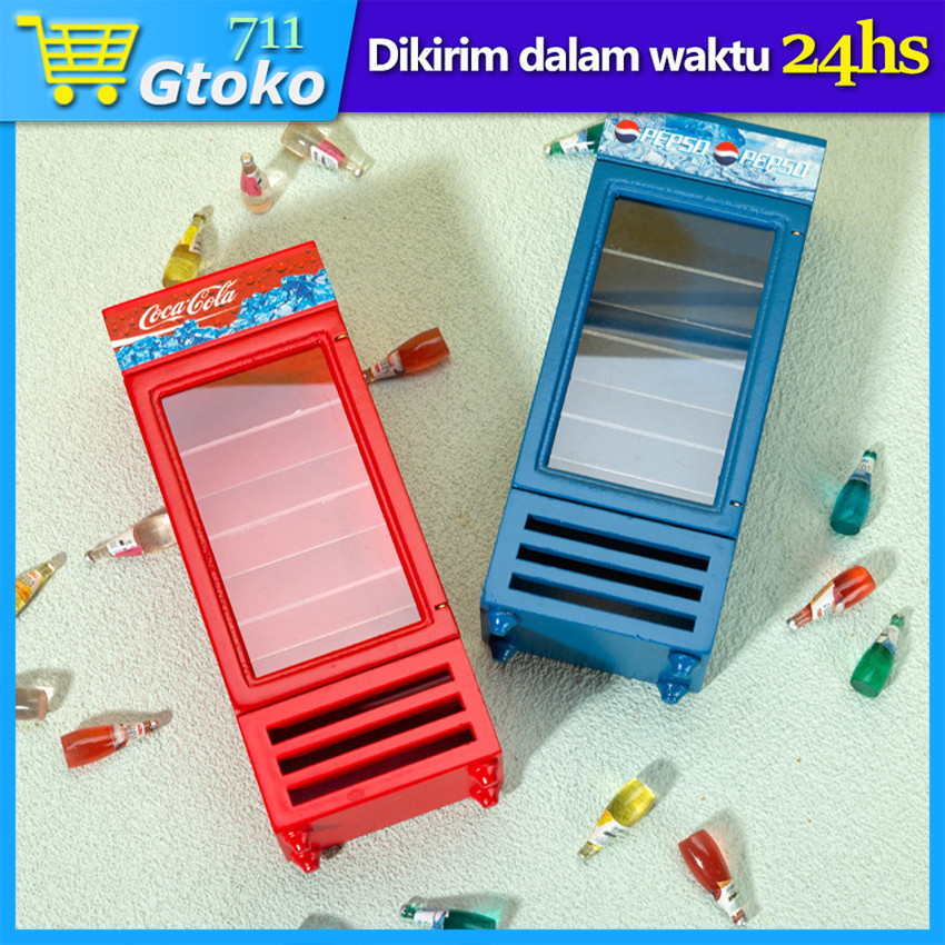 Jual Mainan Miniatur Kulkas Mini Fridge Freezer Machine Skala 1:12 ...