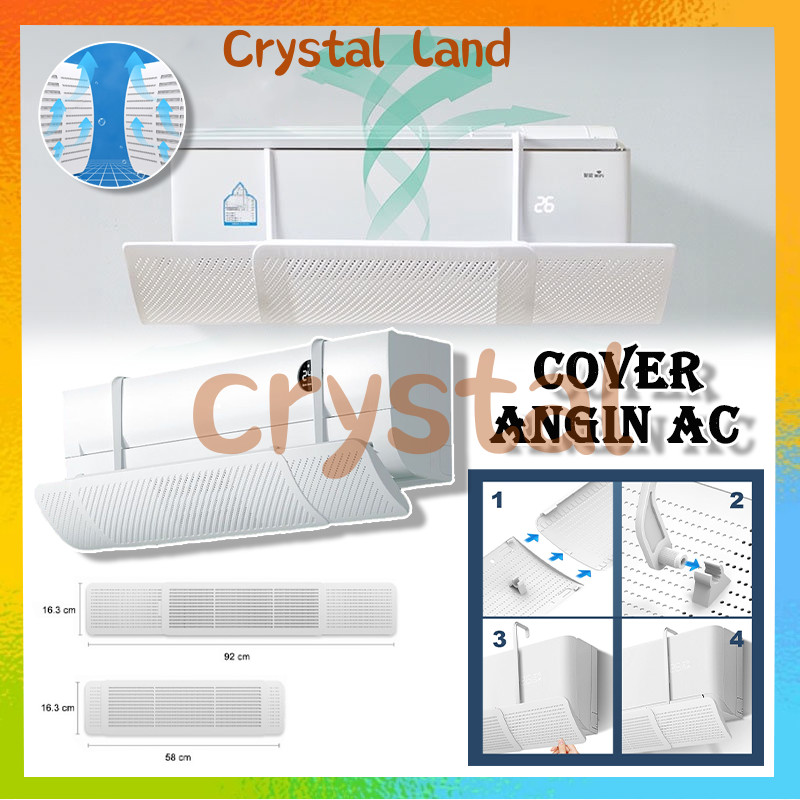 Jual AC Penutup Penahan Hembusan Angin Reflektor AC Air Screen Cover ...