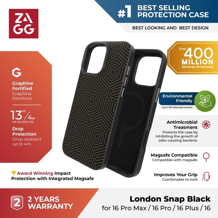 Jual ZAGG London Snap Magsafe Case iPhone 16 Pro Max Casing Cover ...