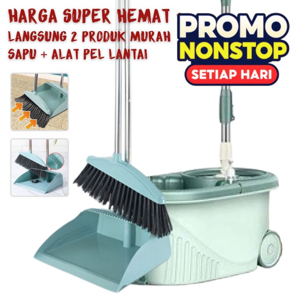 Jual Paket Hemat Set Pel Lantai Ultra Mop Aclima Spin Mop Stainless dan ...
