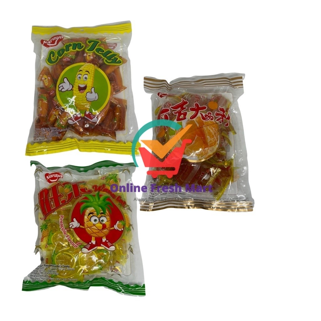 Jual Naraya Permen Jelly Jeruk Mandarin Jagung Nanas Corn Pineapple ...