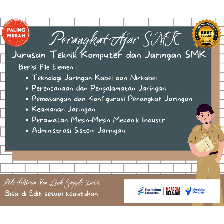 Jual [PASMK004] PERANGKAT AJAR GURU SMK JURUSAN TEKNIK KOMPUTER DAN ...