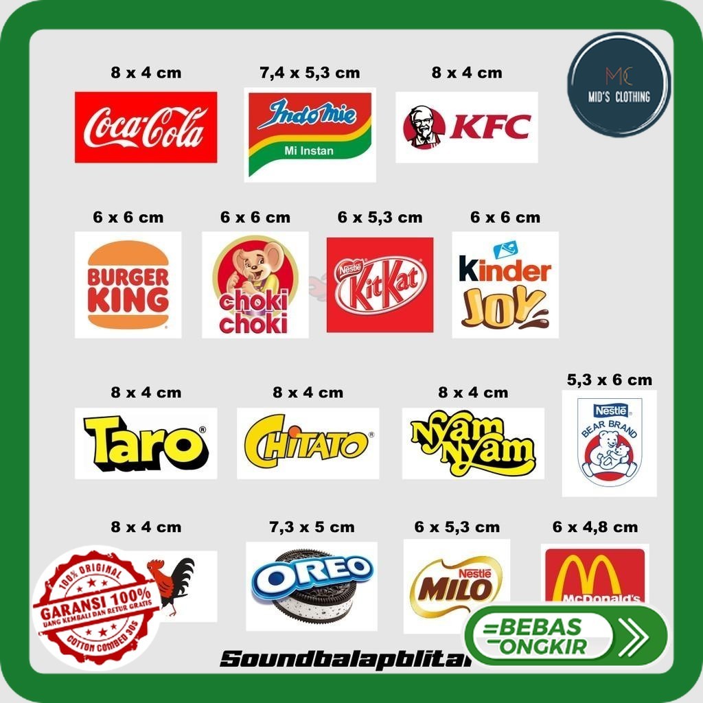 Jual [Vinyl] Stiker Laptop HP Motor Merek Coca Cola Indomie Kfc Burger ...